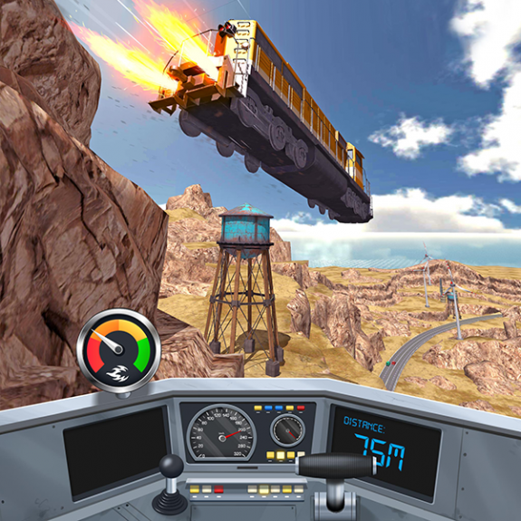 Train Ramp Jumping - BoomBit