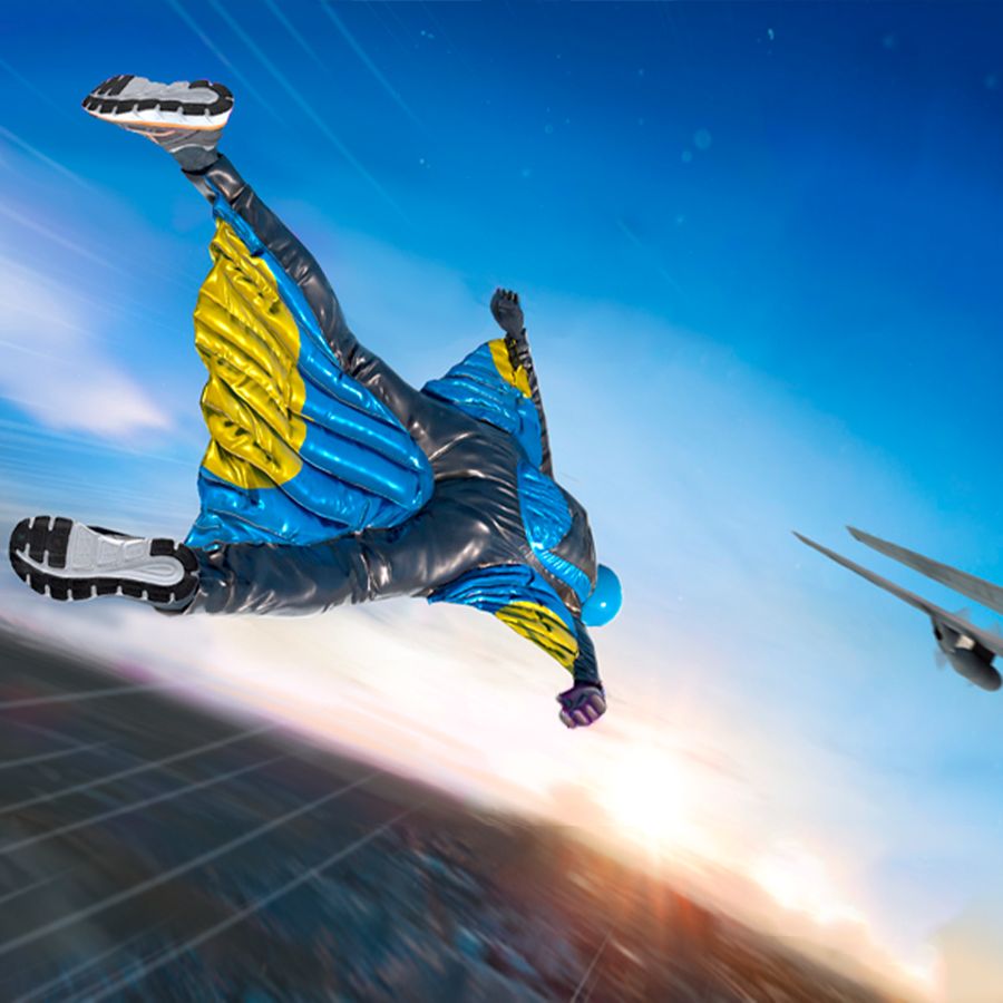 Base Jump Wing Suit Flying - BoomBit